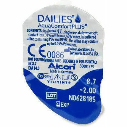 Lenses CY | Alcon DAILIES AquaComfort Plus Daily Contact Lenses 90 Pack